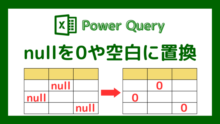 PowerQuery 「null」を0や空白に置換する | DONOLOG